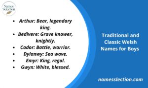 360 Welsh Boy Names and Their Meaning